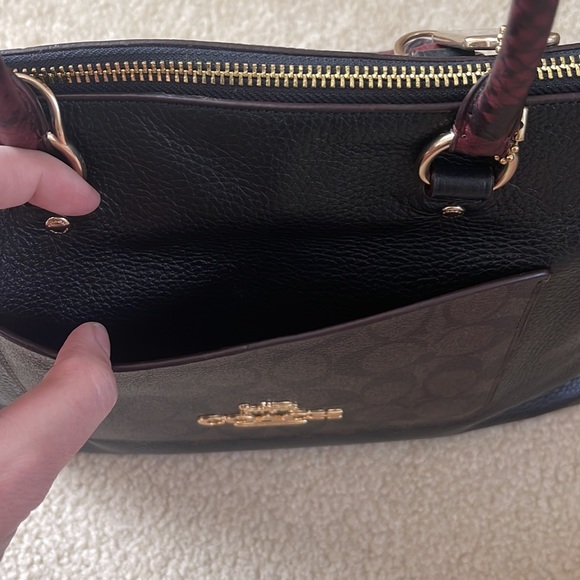 Coach | Bags | Coach Emma Large Satchel In Signature Canvas Colorblock ...